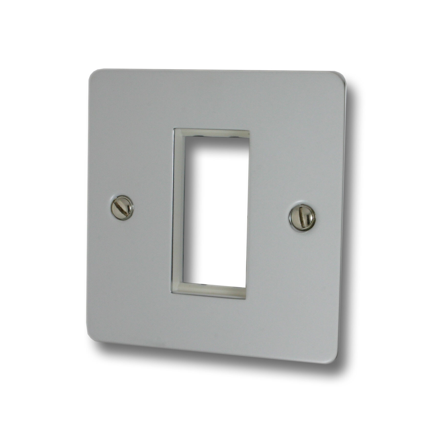 G+H Flat Polished Chrome Modular Plate (1 Module Space) from Socket Store