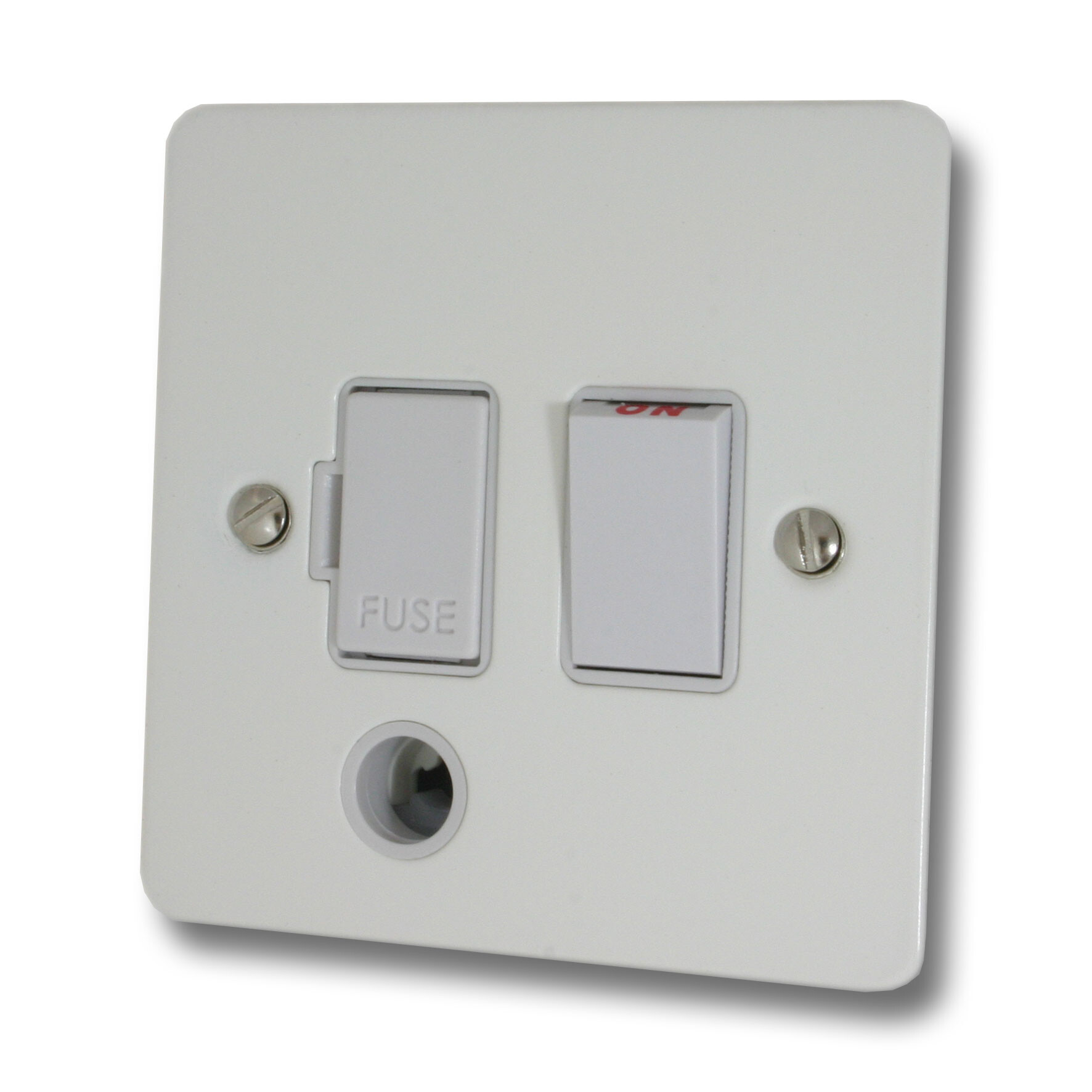 G+H Flat White Switched Fused Spur (Spur Outlet/Neon)