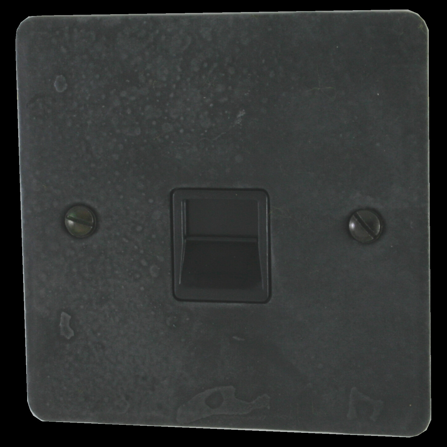 G+H Flat Rustic Pewter Master Telephone Socket (Black Insert)