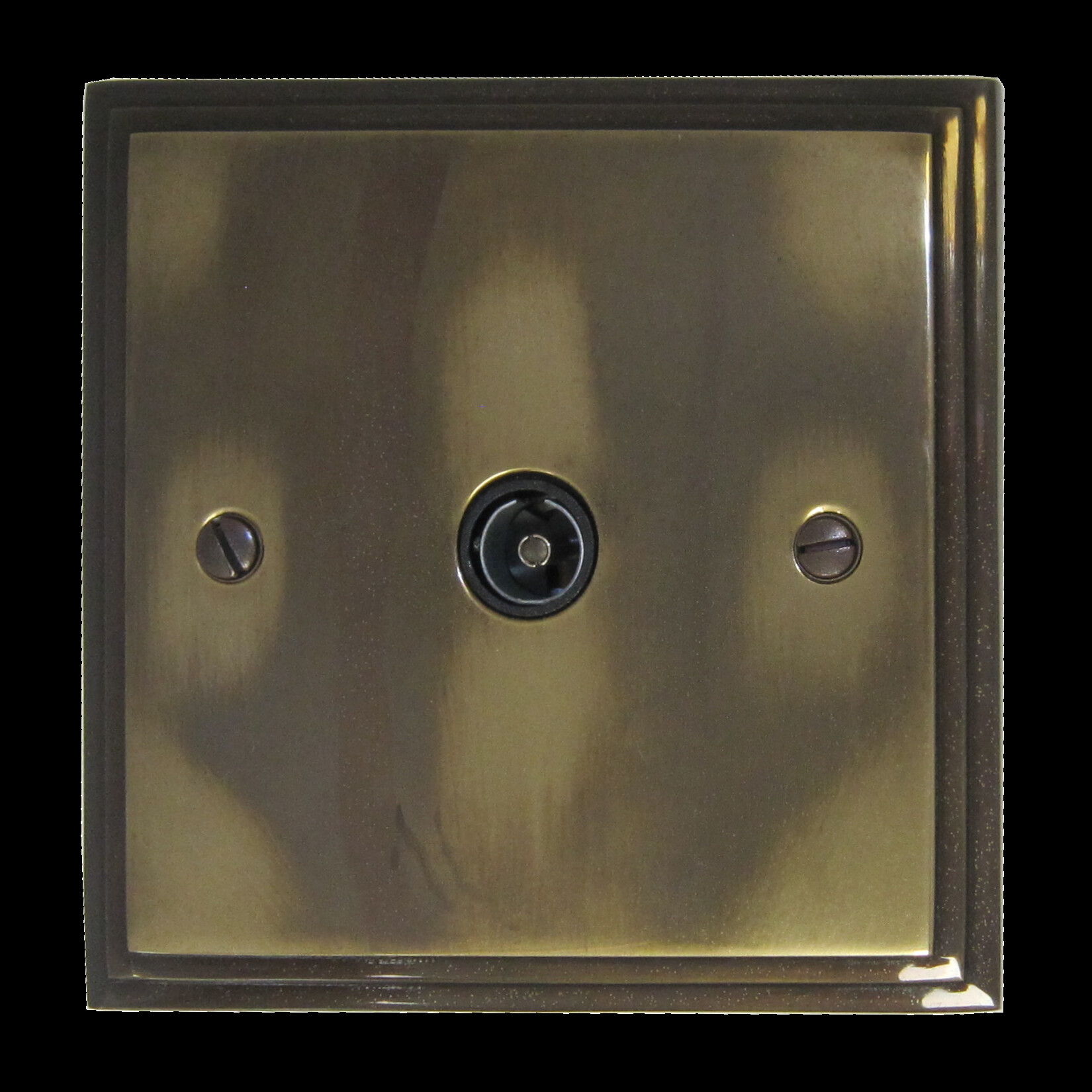 G+H Victorian Cast Aged Brass TV Socket