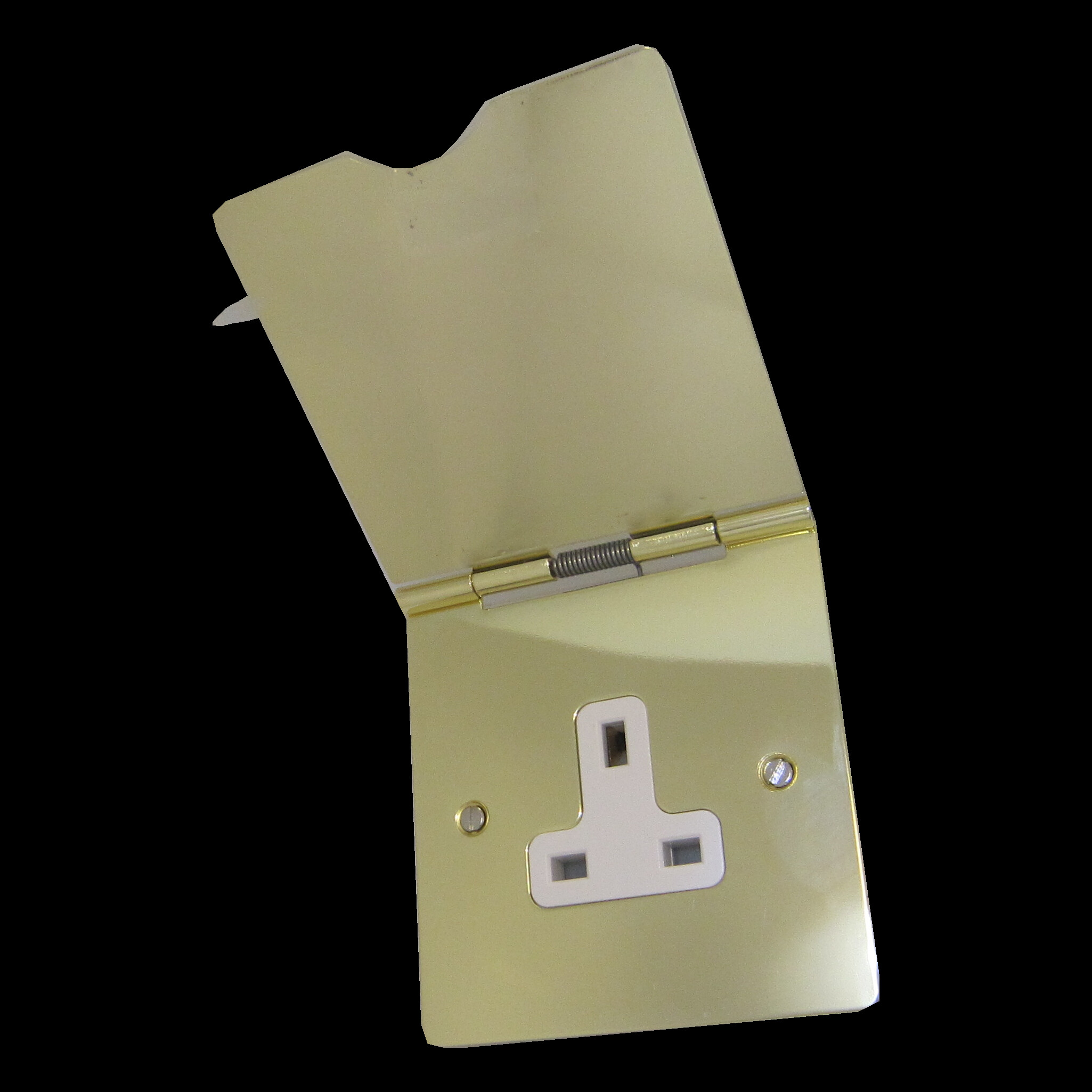 G+H Polished Brass Floor Socket (1 Gang)