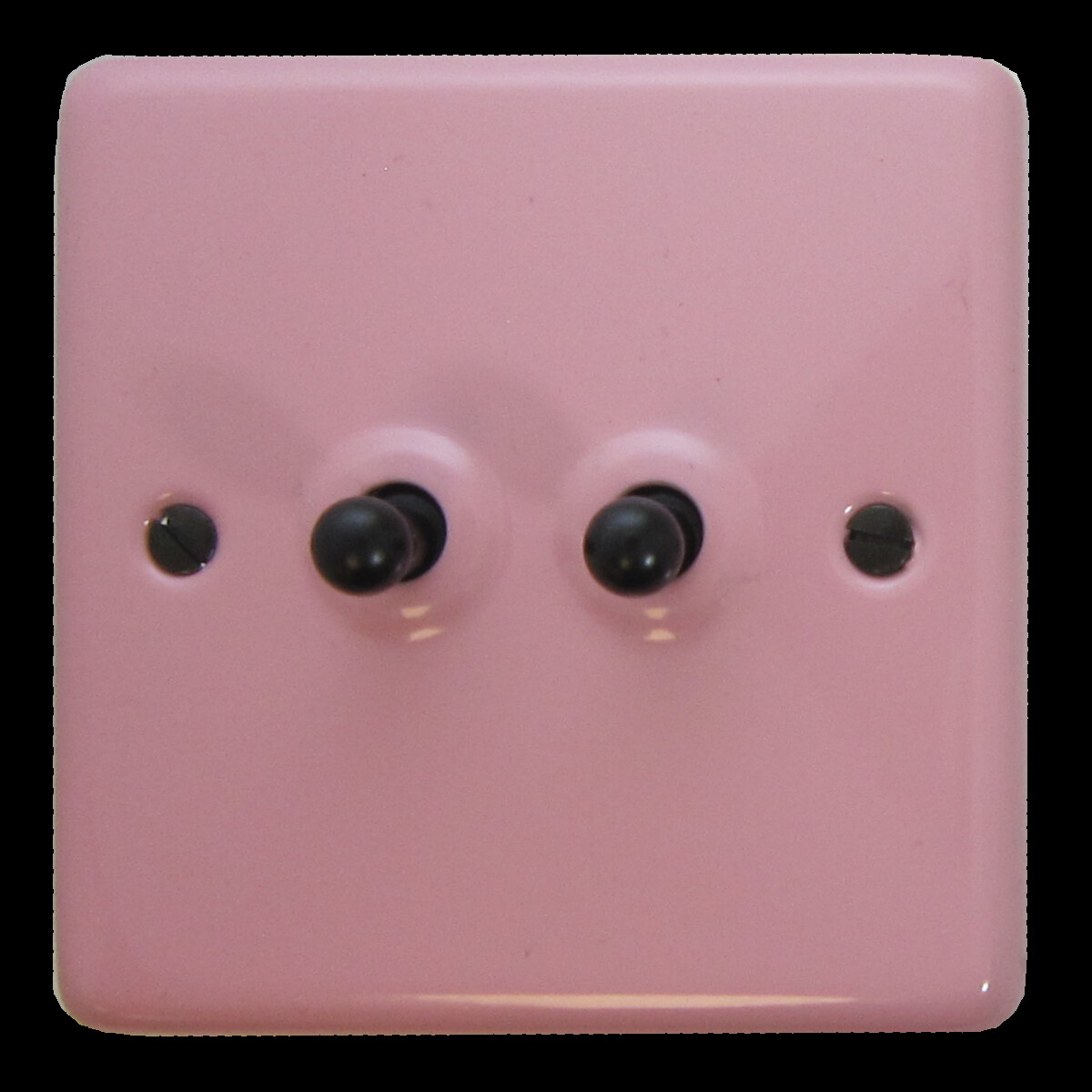 G+H Contour Gloss Pink Toggle Switch (2 Gang)