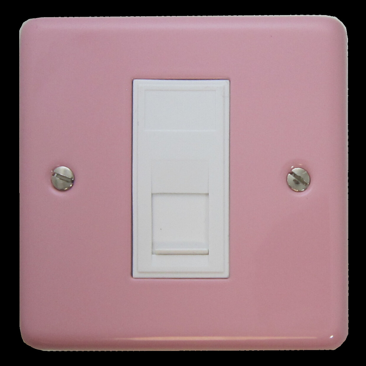 G+H Contour Gloss Pink RJ45 Socket (1 Gang/White Insert)