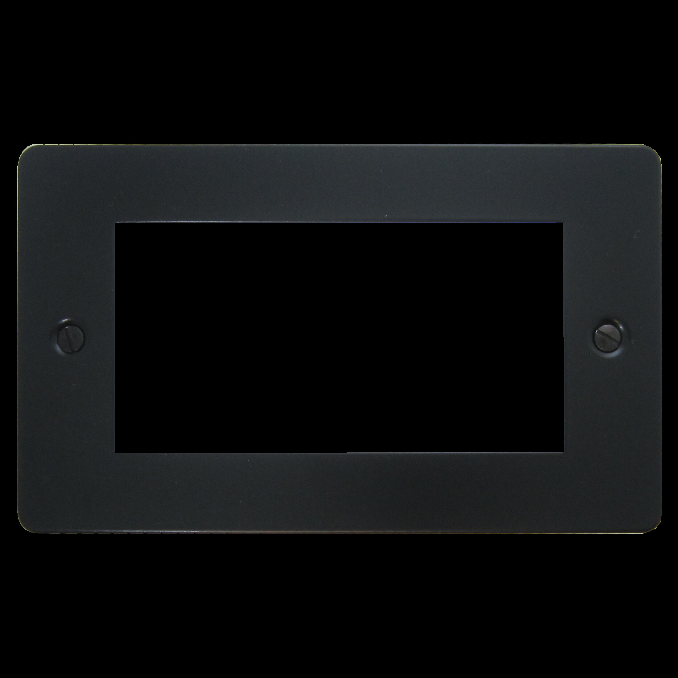 G+H Flat Black 4 Modules Plate (Plate Only/2G Plate)