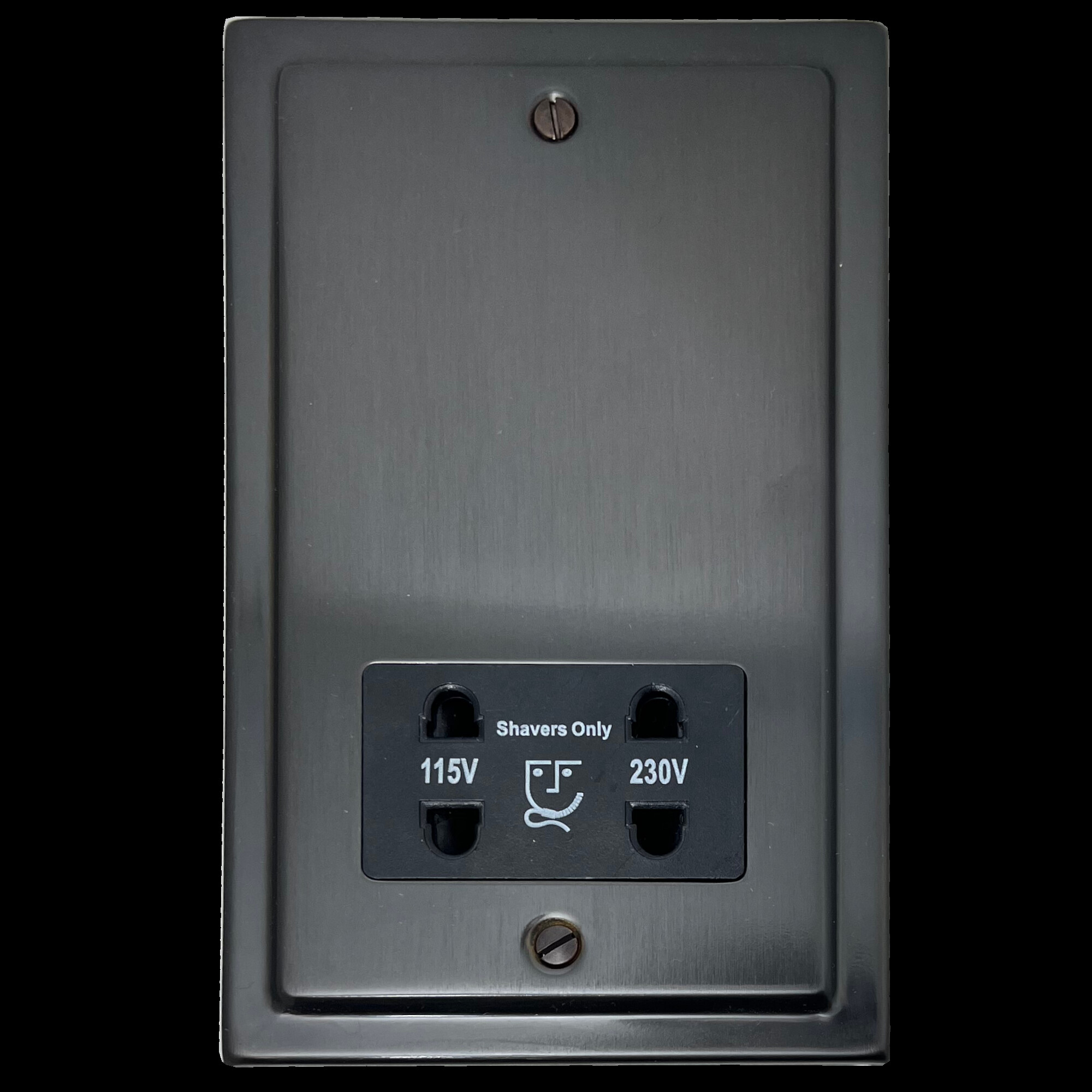 G+H Trimline Black Bronze Shaver Socket