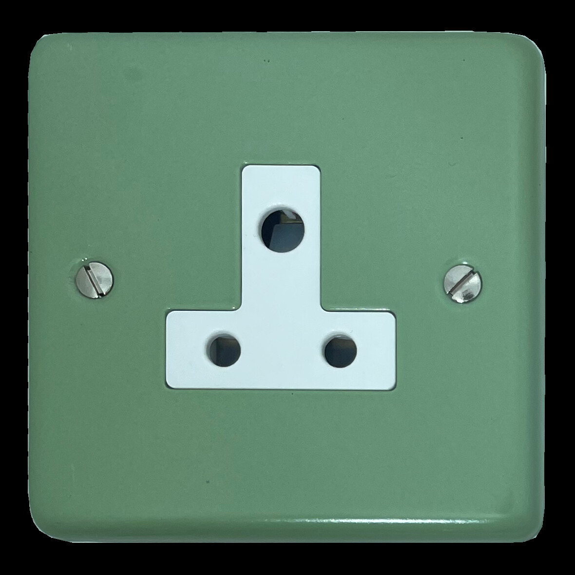 G+H Contour Sage Green 5A 3 Pin Socket (White Insert)
