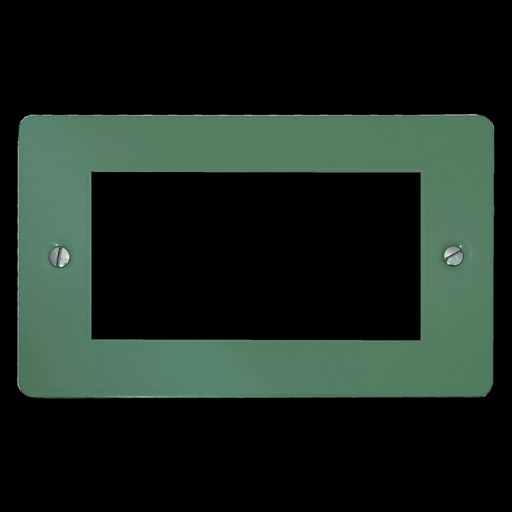 G+H Flat Sage Green Modular Plate (2 Gang/4 Module/Plate Only)