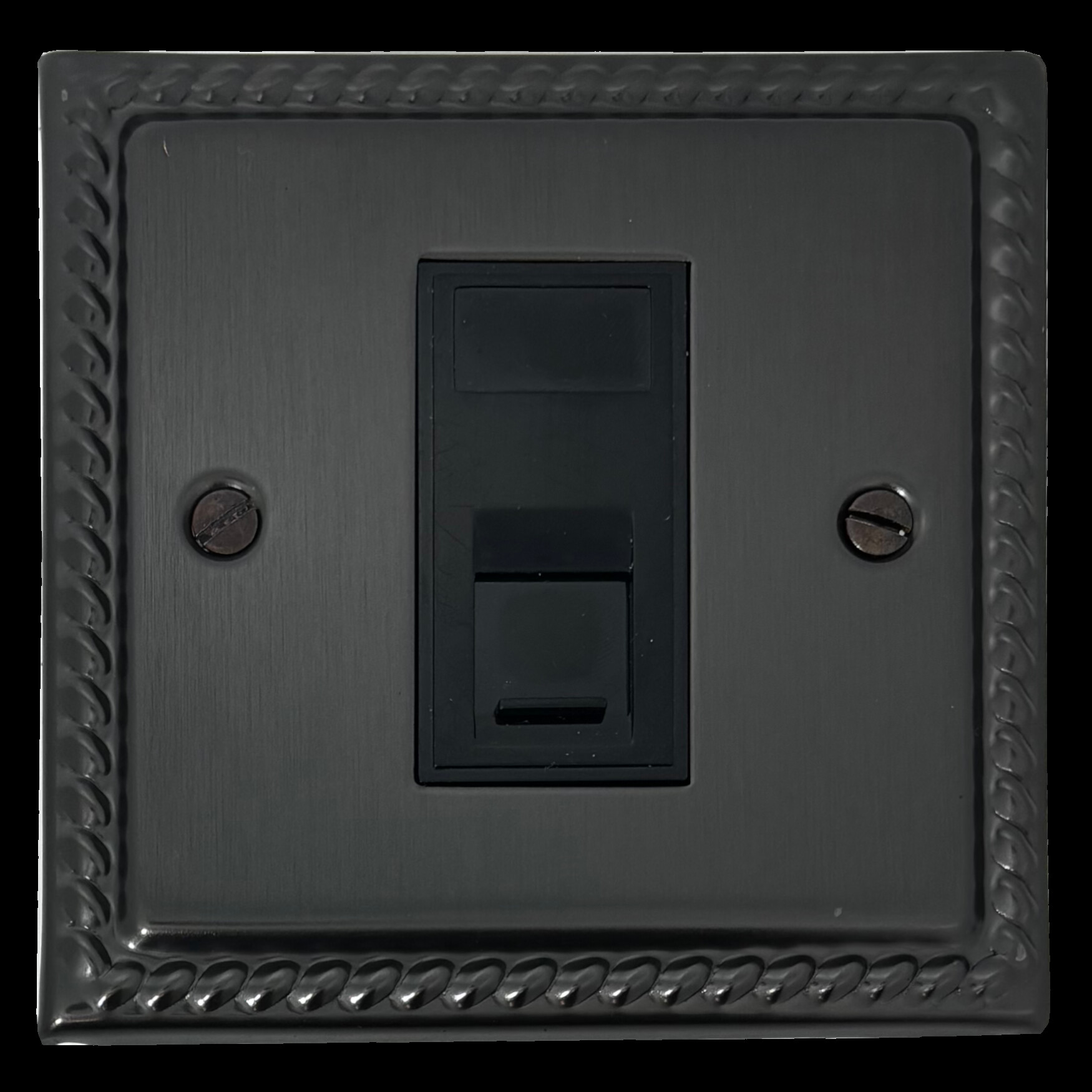 G+H Georgian Black Bronze RJ45 Socket (1 Gang/Black Insert)
